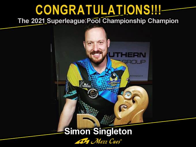Pool player Simon Singleton(New Zealand) won the 2021 Superleague Pool ...